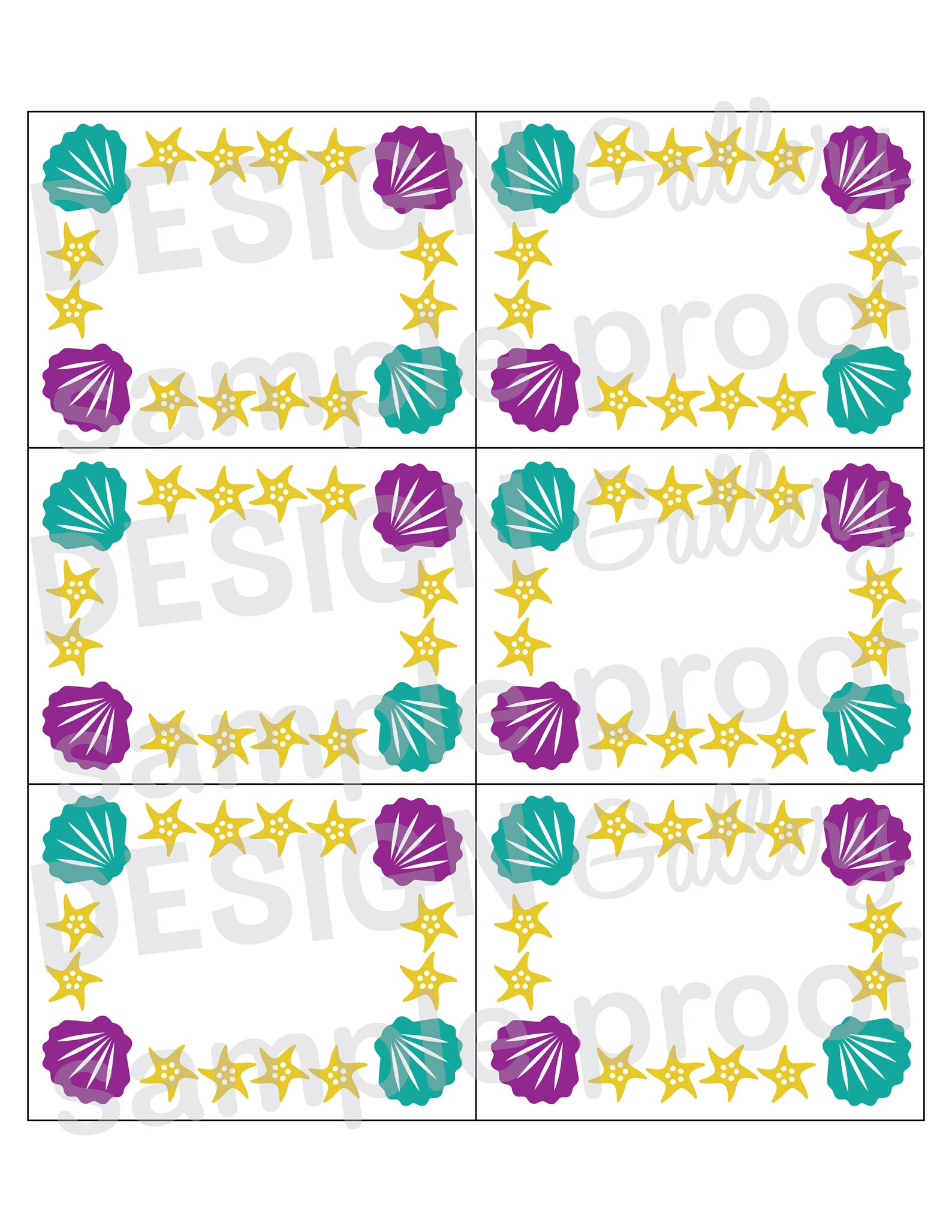 Under the Sea Frame Sign Name Tag JPG png & SVG DXF cut | Etsy