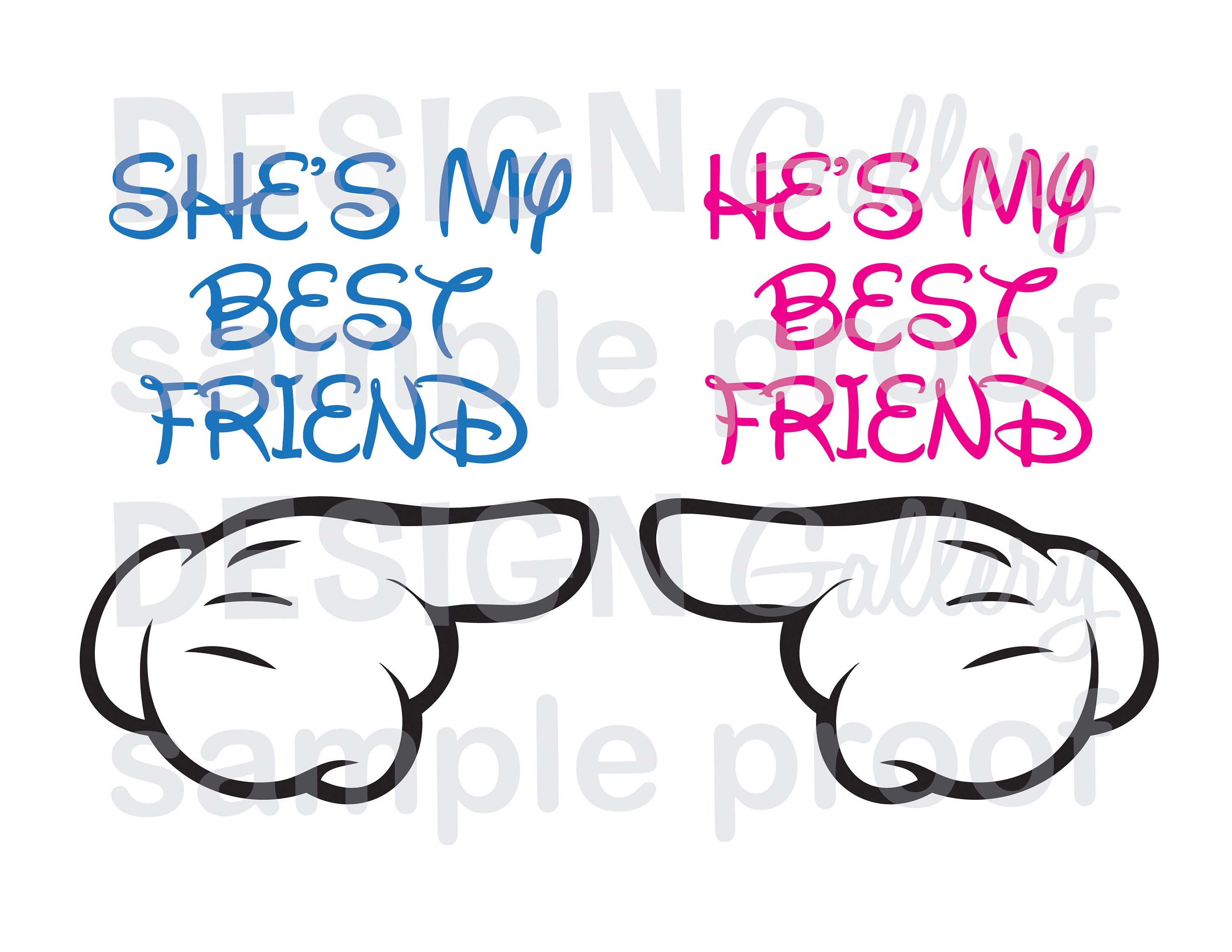 2 images He's My Best Friend and She's My Best | Etsy