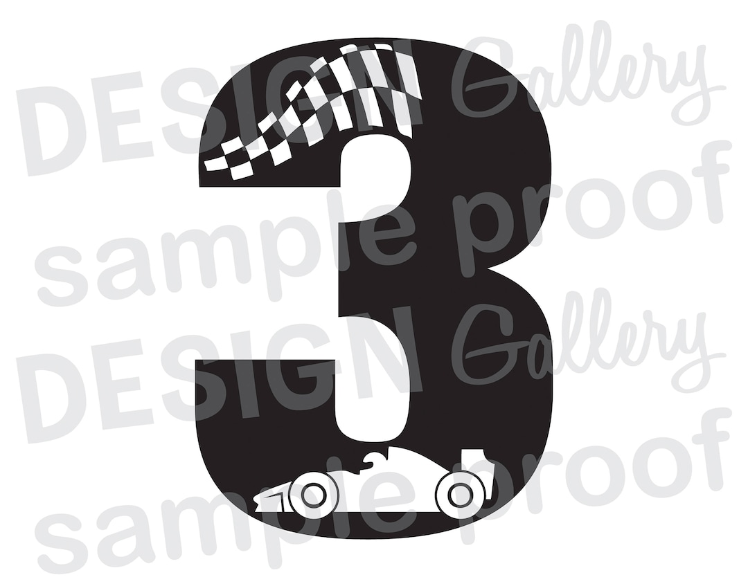 3 - Race Car - JPG, Png & SVG, DXF Cut File, Printable Digital, Flag ...