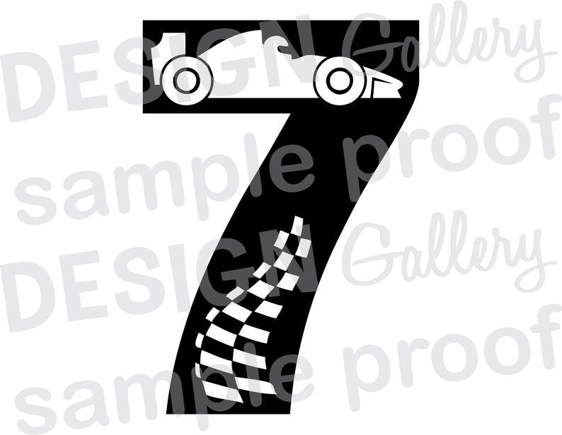 7 Race Car JPG Png & SVG DXF Cut File Printable | Etsy
