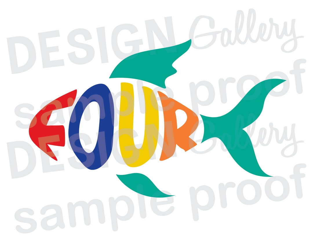 Four Fish - JPG, Png & SVG, DXF Cut File, Printable Digital - Instant ...