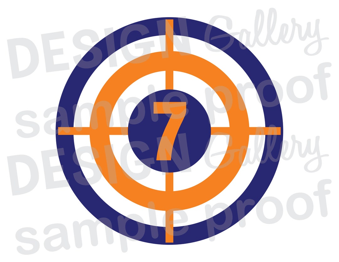 Target 7 - JPG, Png & SVG, DXF Cut File, Printable Digital, Dart ...