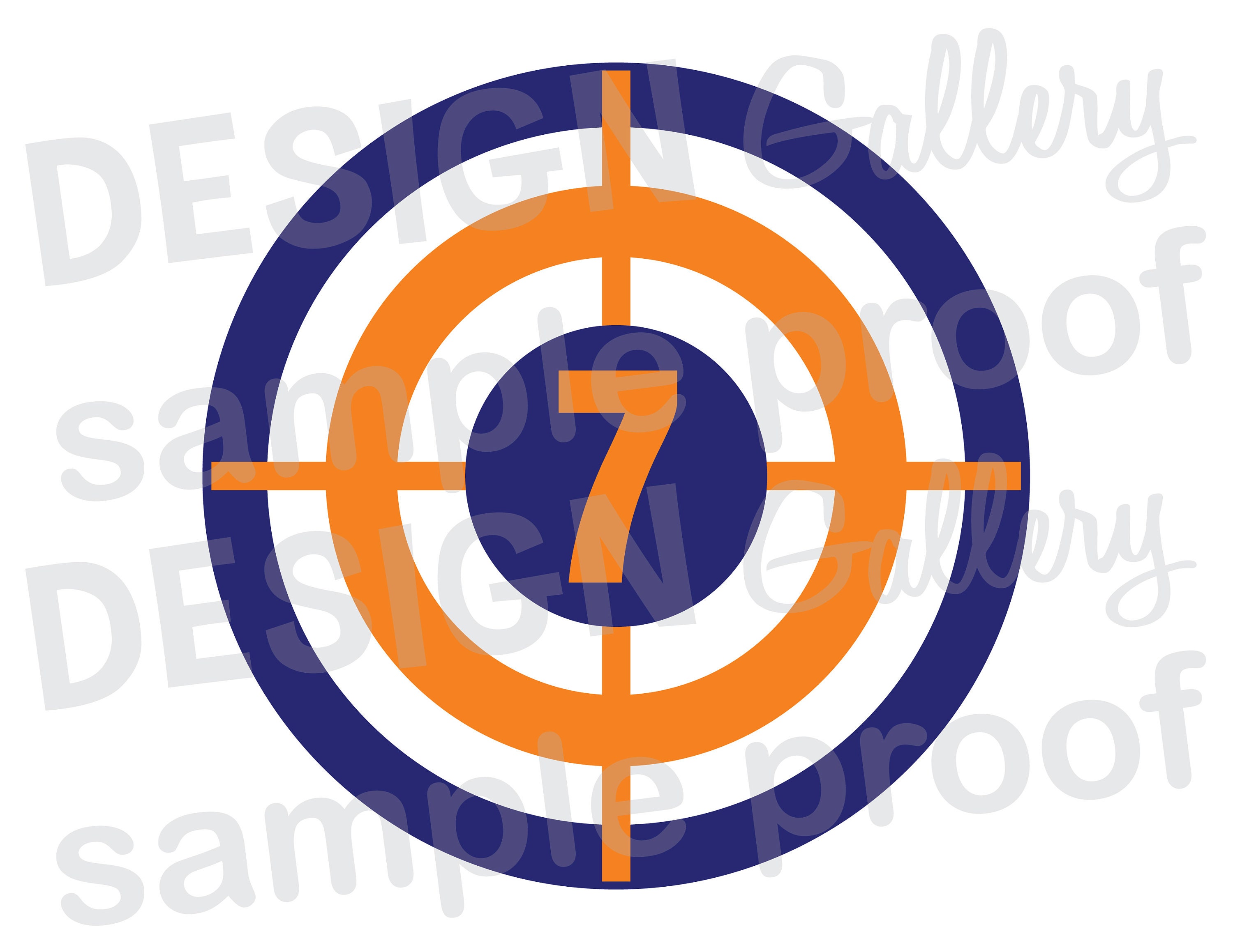 Target 7 - JPG, Png & SVG, DXF Cut File, Printable Digital, Dart ...