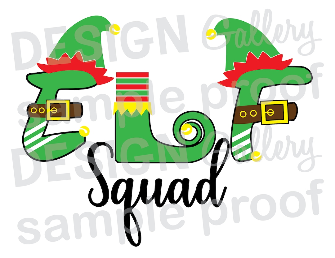 Elf Squad SVG DXF Cut & JPG Png Image Files Christmas - Etsy