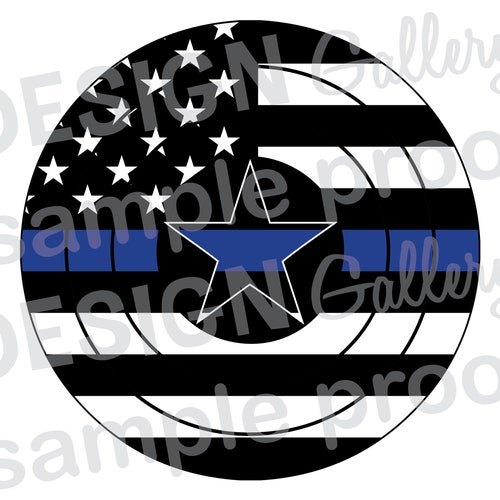Deputy Sheriff Badge American Flag Thin Blue Line JPG Png - Etsy