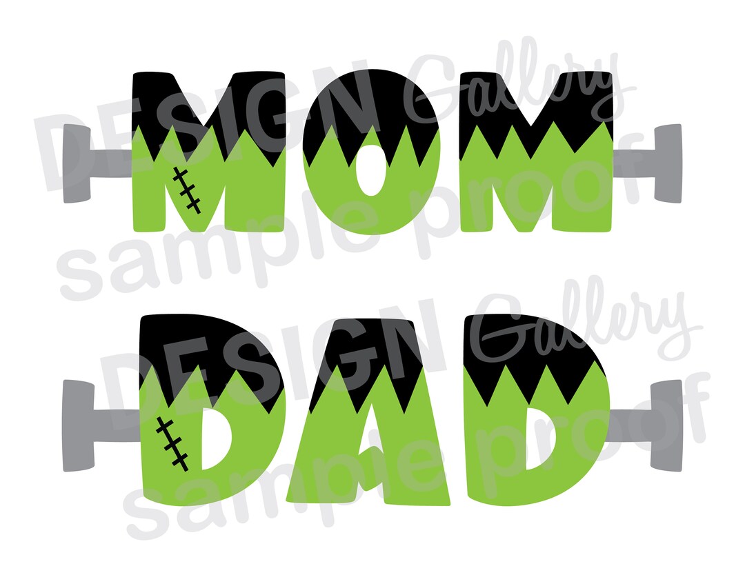 MOM and DAD Svg Cut & Jpg Image Files Fall Halloween - Etsy