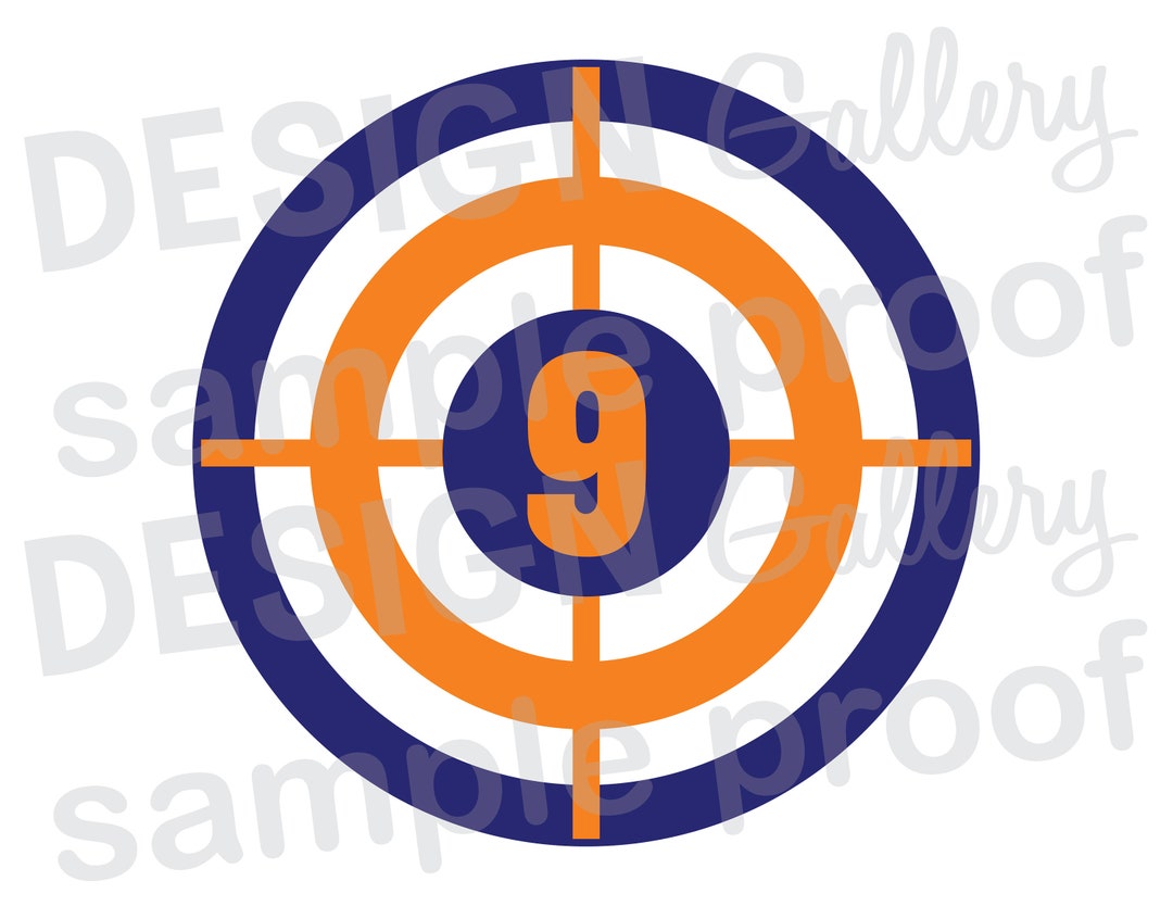Target 9 - JPG, Png & SVG, DXF Cut File, Printable Digital, Dart ...