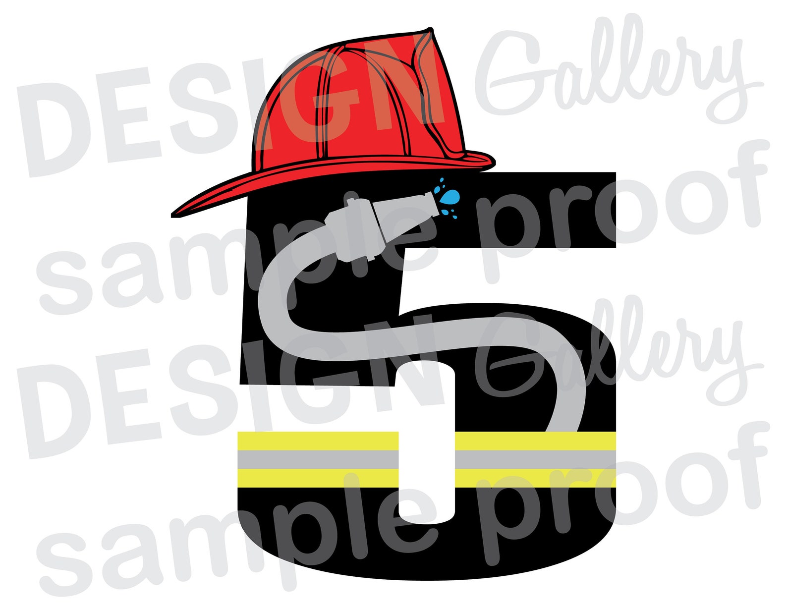 5 Five Firefighter JPG Png & SVG DXF Cut File Printable | Etsy