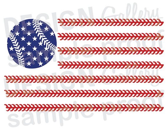 Baseball American Flag SVG, PNG, DXF Files By Bmdesign, 53% OFF