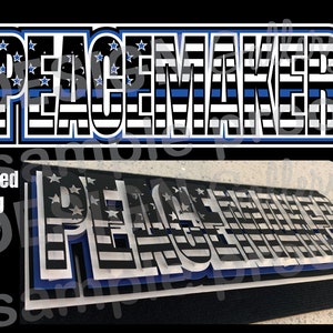 PEACEMAKER Thin Blue Line Flag LAYERED - Jpg, Png Image & Svg, Dxf Cut ...
