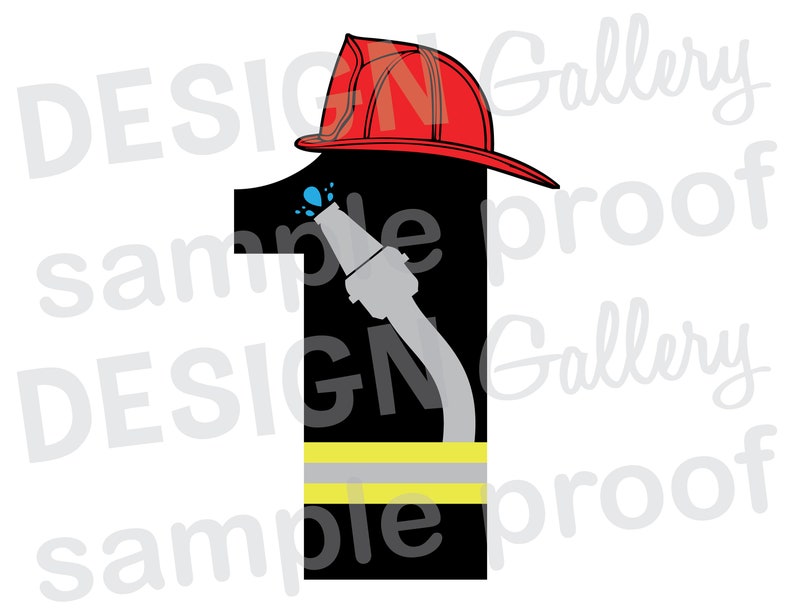 1 One - Firefighter - JPG, Png & SVG, DXF Cut File, Printable Digital ...
