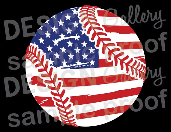 Baseball American Flag Distressed Tattered JPG Image & SVG - Etsy