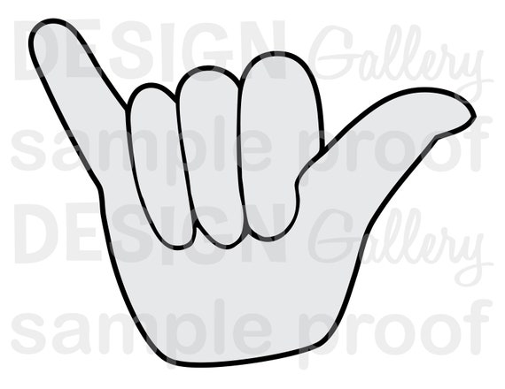 Hand Aloha Mahalo Shaka Hang Loose Jpg Png & Svg Dxf - Etsy