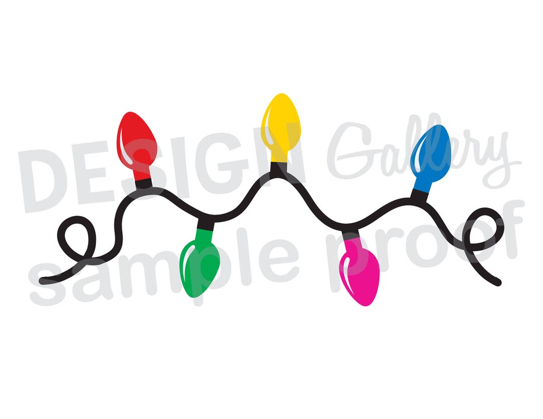 Christmas Lights - SVG, DXF Cut & JPG, Png Image Files - Christmas ...