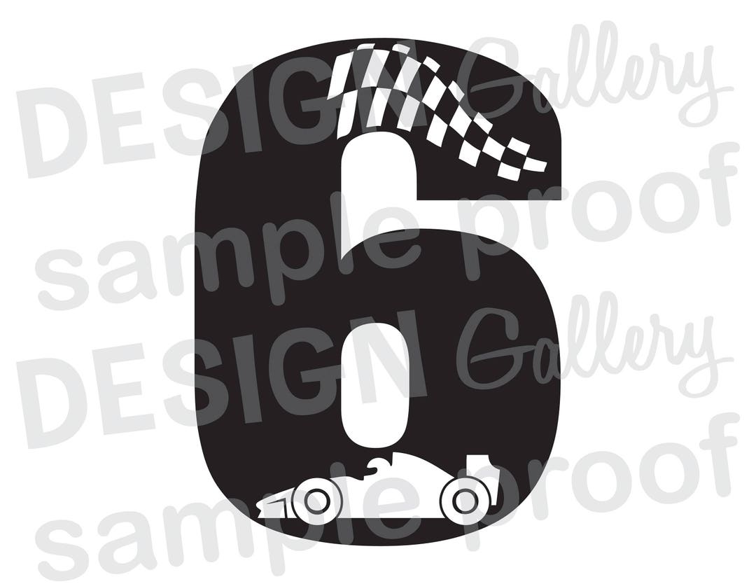 6 - Race Car - JPG, Png & SVG, DXF Cut File, Printable Digital, Flag ...