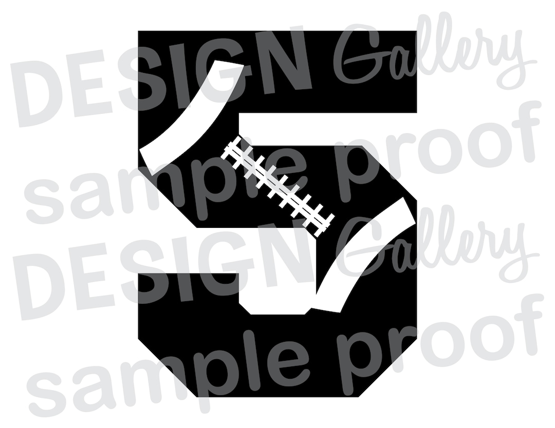 Football Number 5 Five - DIY Instant Download - JPG, Png Image & SVG ...