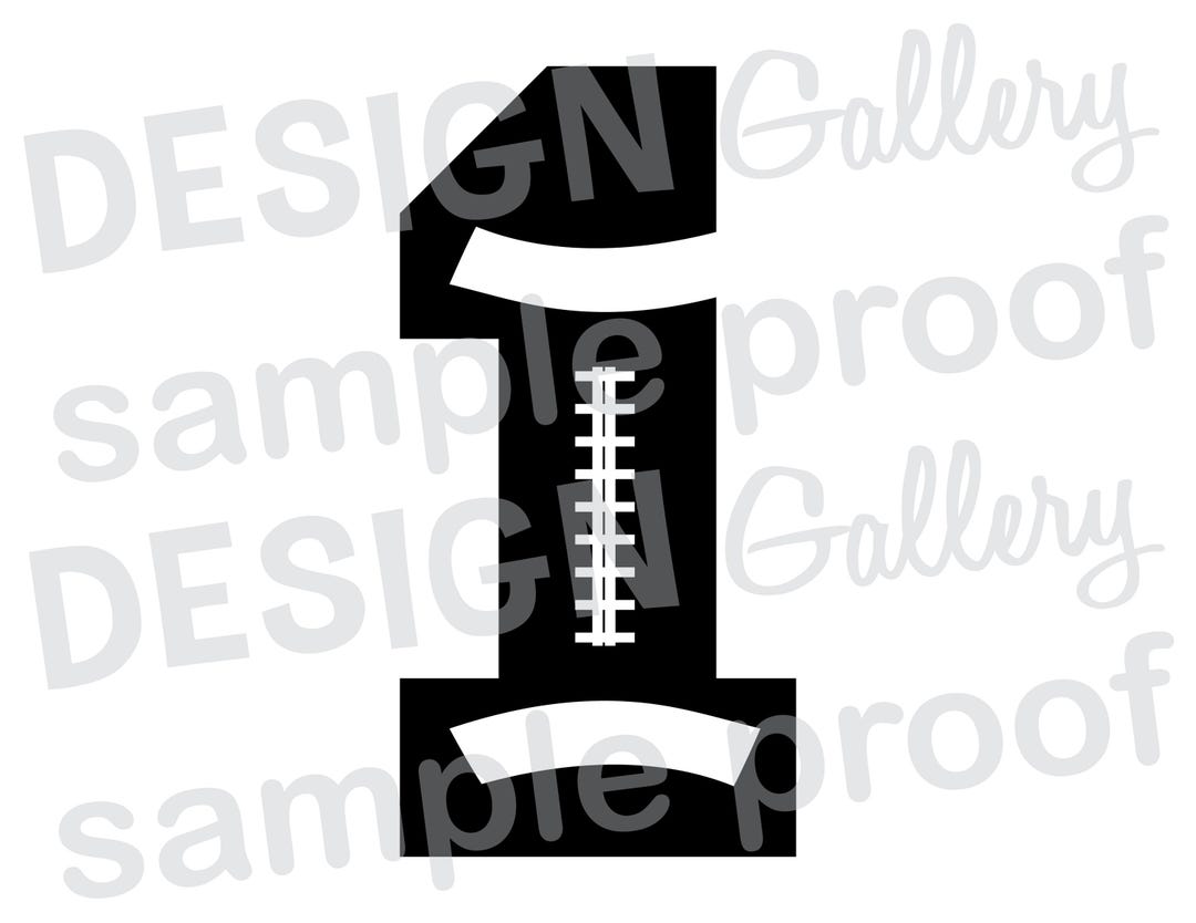 Football Number 1 One - DIY Instant Download - JPG, Png Image & SVG ...