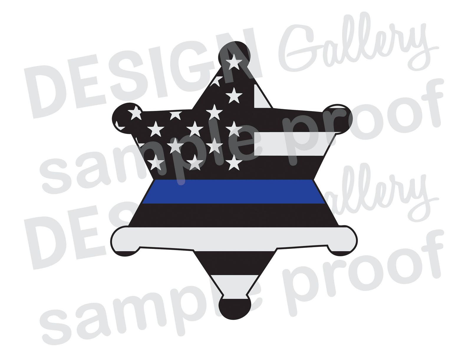 Deputy Sheriff Badge American Flag Thin Blue Line JPG Png - Etsy