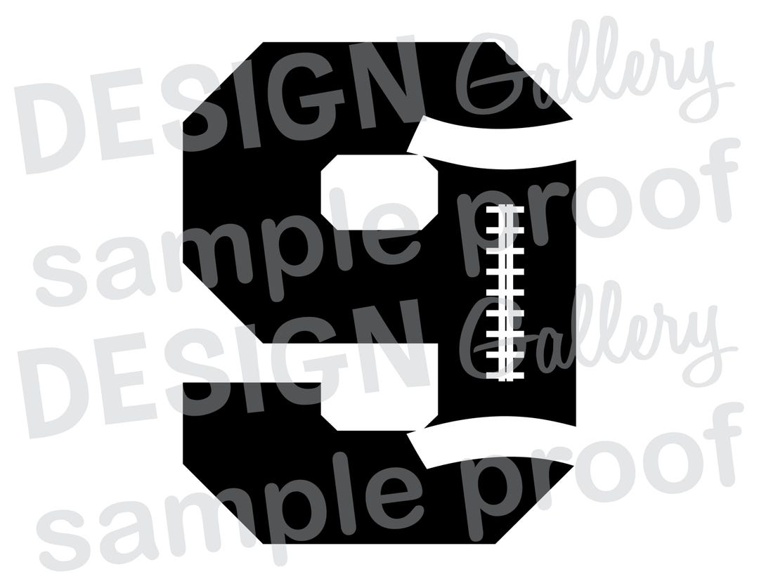 Football Number 9 Nine - DIY Instant Download - JPG, Png Image & SVG ...