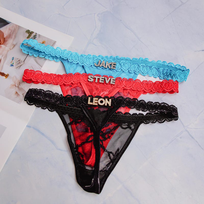 Crystal Named Thongs - Etsy