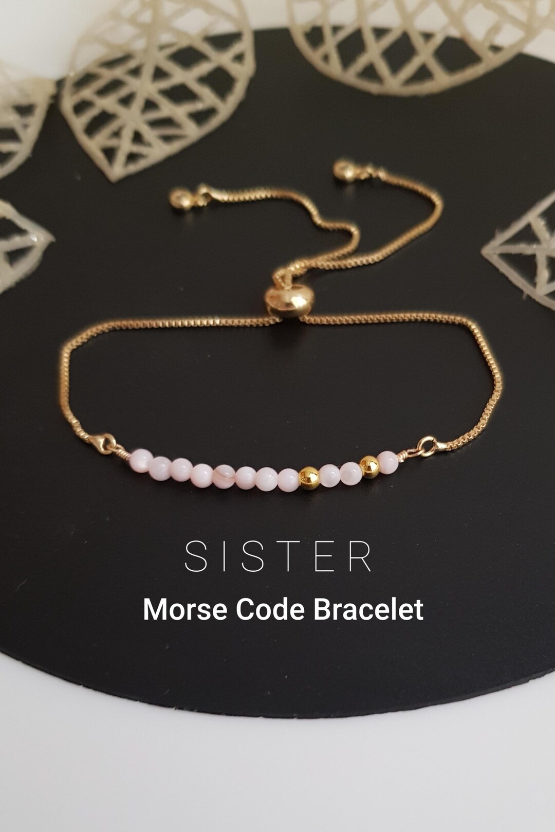 SISTER Morse Code Bracelet, Sister in Morse Code, Sister Birthday Gift ...