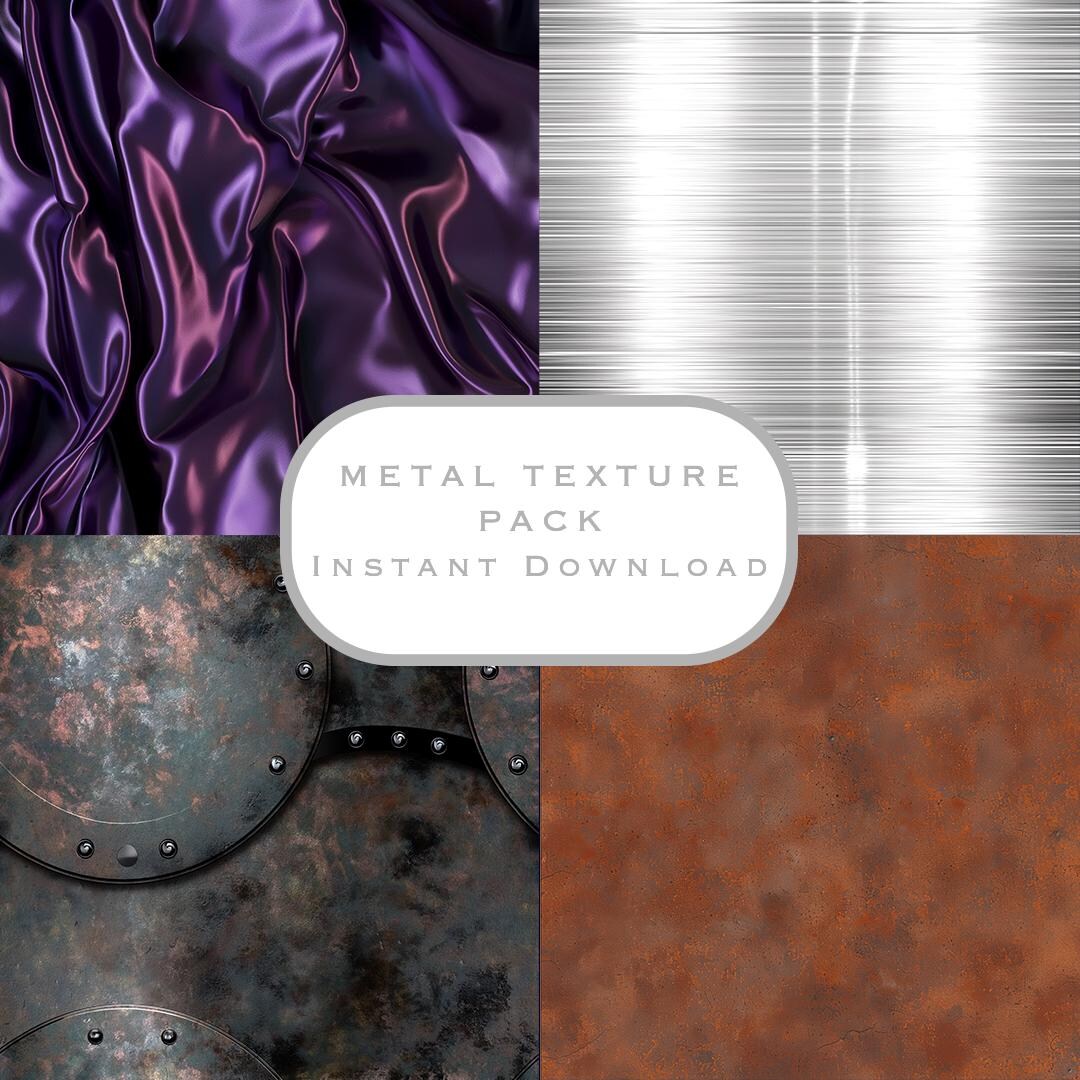 20 Seamless Metal Textures | Gold, Steampunk & Sci-fi Digital Paper ...
