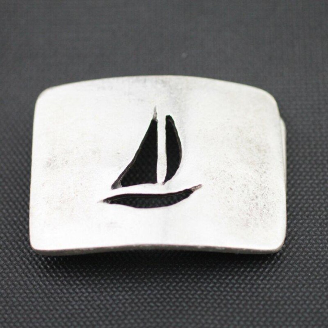 Sailing Ship Belt Buckle in Pewter Silver, Nautical Belt Buckle for ...
