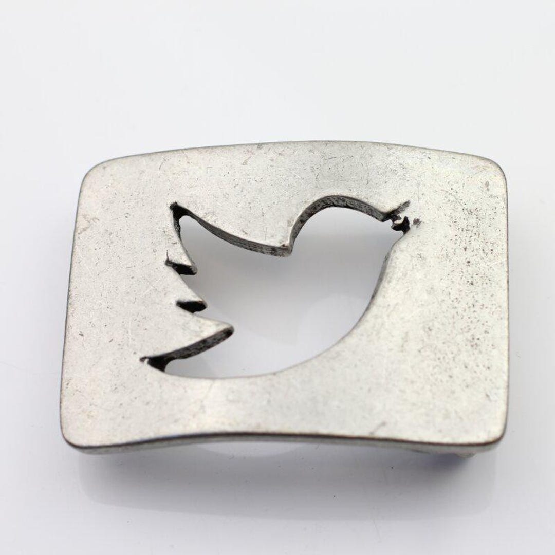 Nostalgic Twitter Bird Belt Buckle, Silver Bird Belt, Animal Belt ...