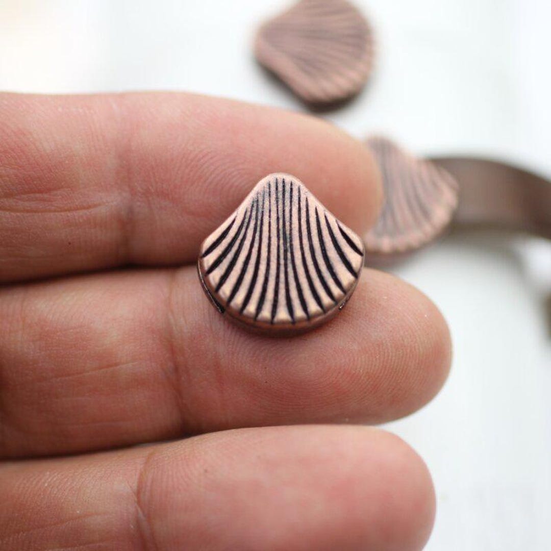 10 Slider Beads, Mussel Bracelet Spacer,seashell Beads, Craft Supplies ...