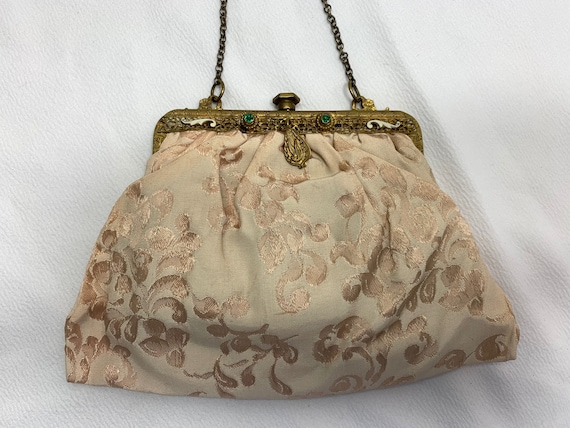 1910-1920's handmade EDWARDIAN EVENING Bag Chain Hand… - Gem
