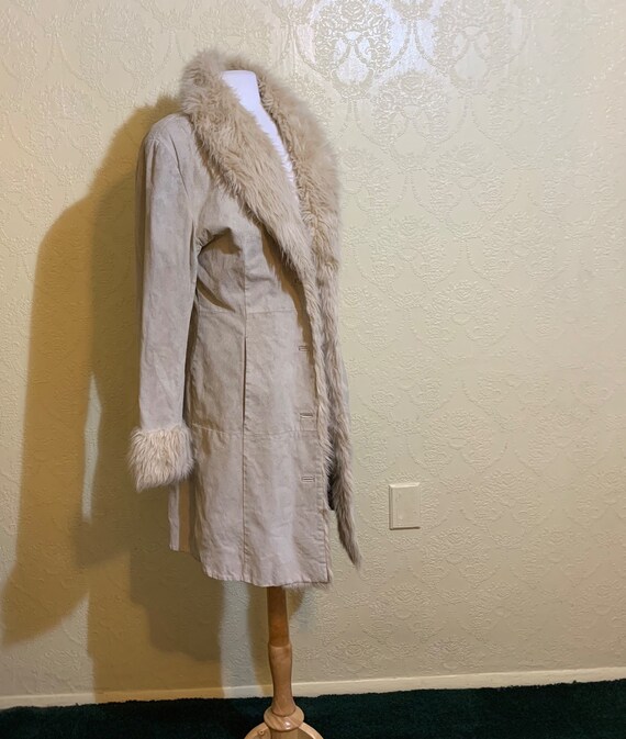 sz Medium Almost Famous SUEDE PENNY LANE Coat fluffy … - Gem