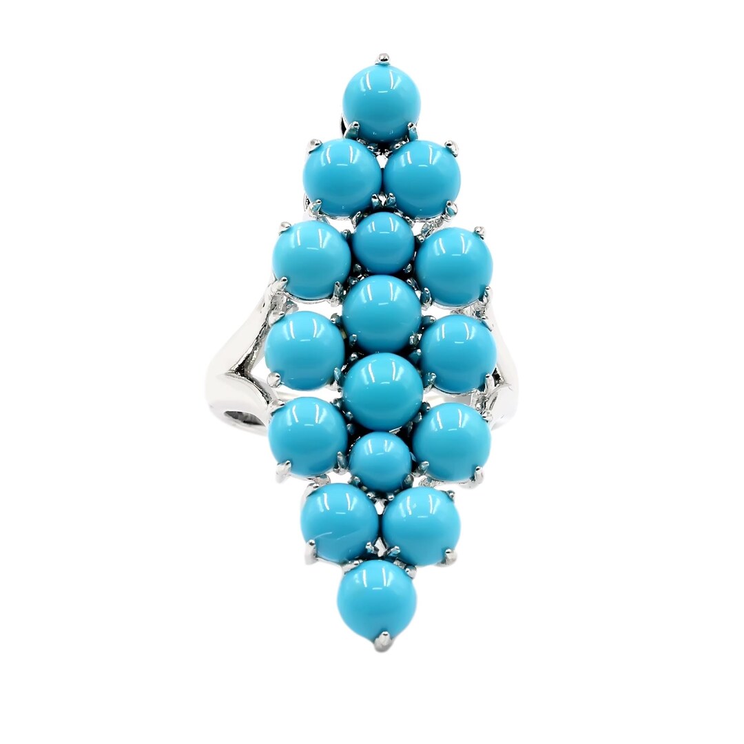 Sleeping Beauty Turquoise Ring, Handmade 925 Sterling Silver, December ...