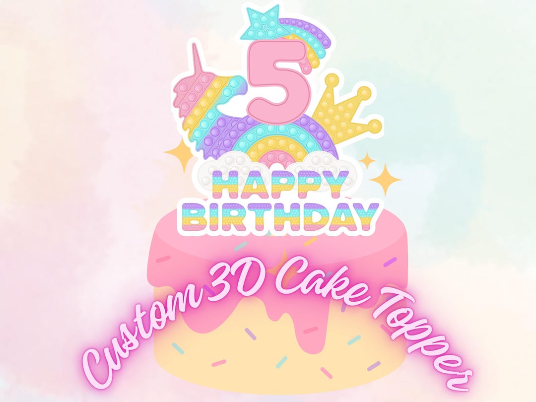 Custom 3D Cake Topper - Etsy