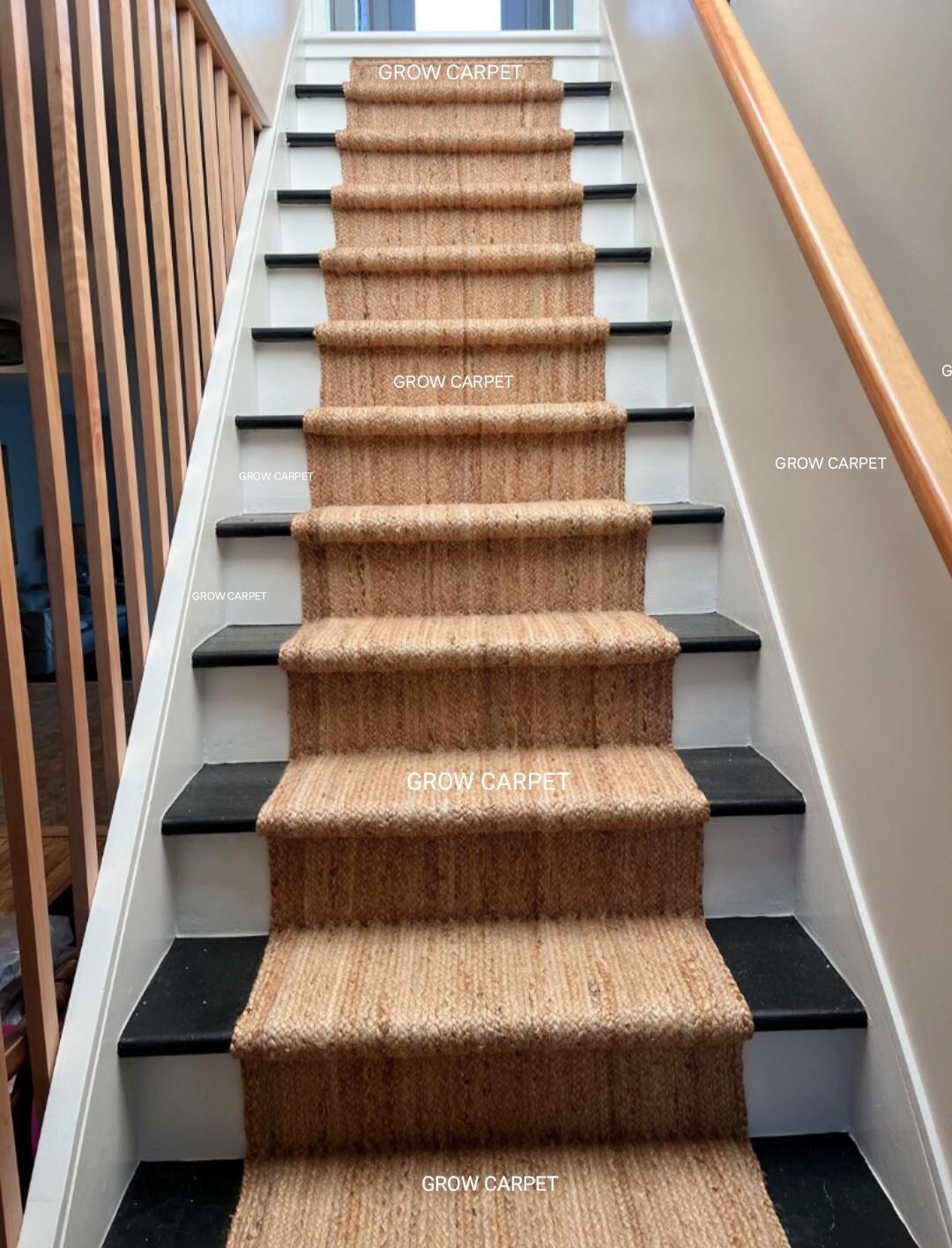 Jute Stairs Runner Natural – Natural Fiber Hallway Runner, Stair Runner ...