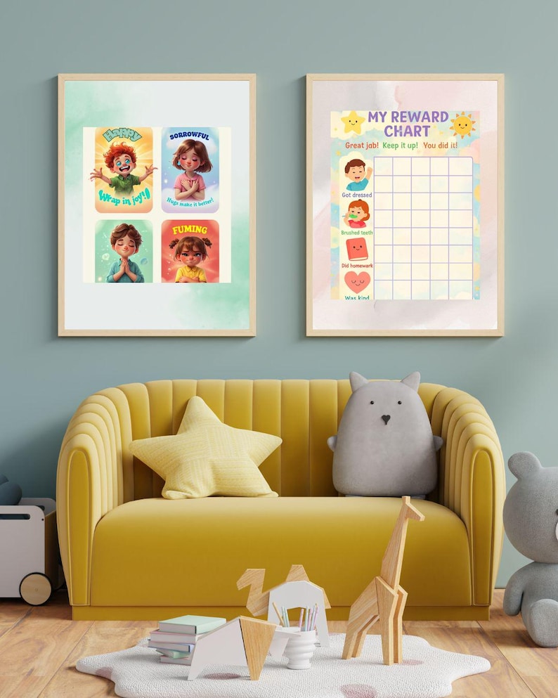 Visual Schedule & Reward Charts for Kids Printable Routine Cards ...