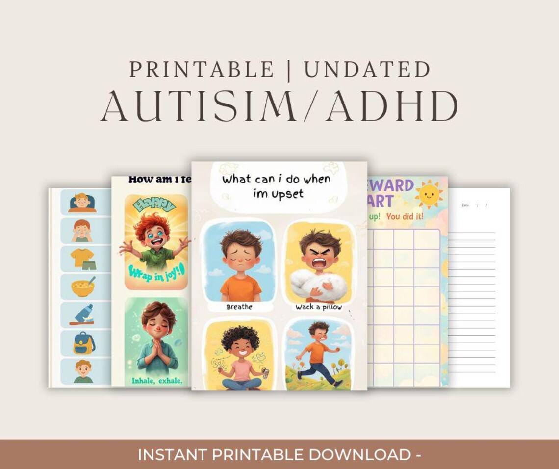 Visual Schedule & Reward Charts for Kids Printable Routine Cards ...