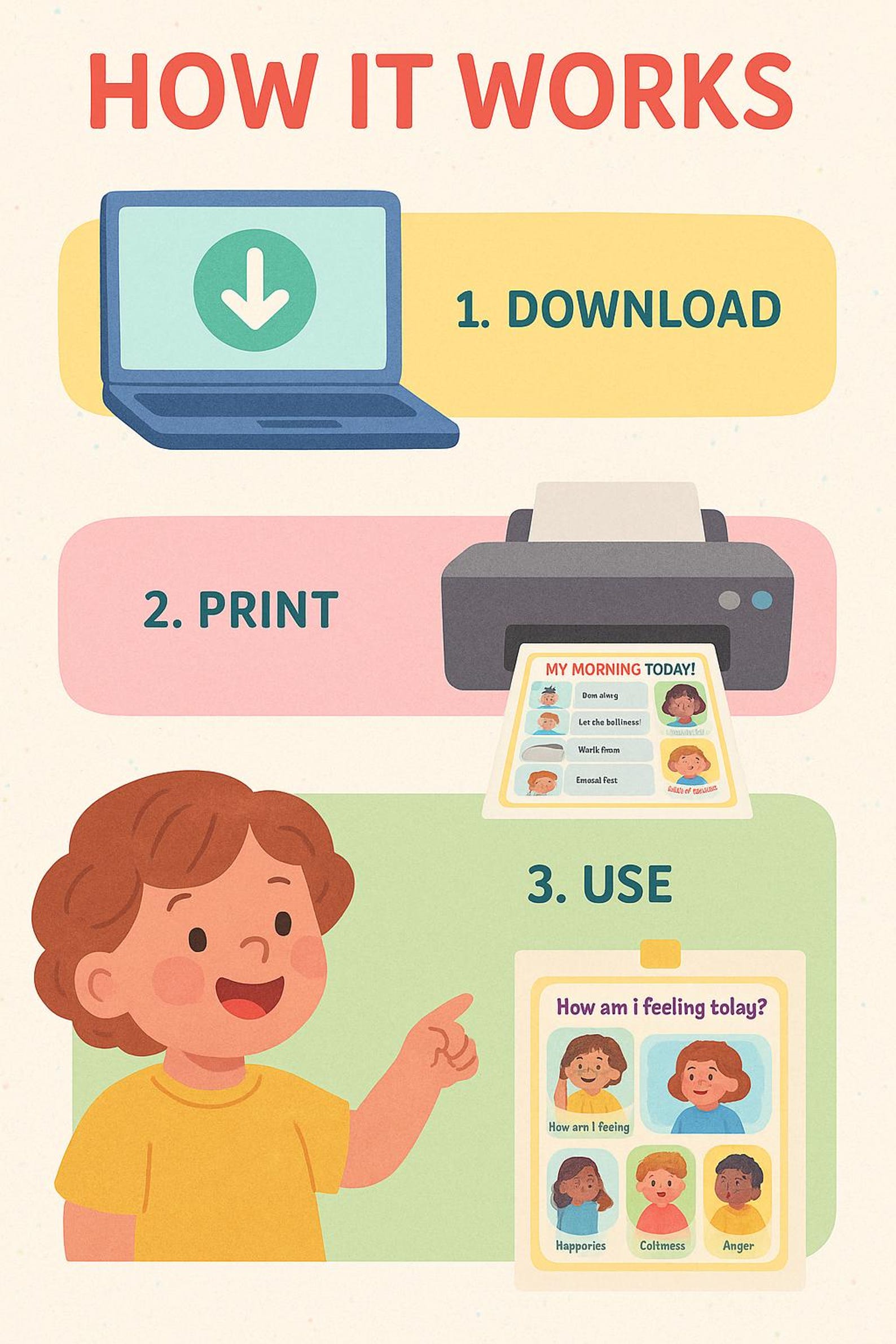 Visual Schedule & Reward Charts for Kids Printable Routine Cards ...