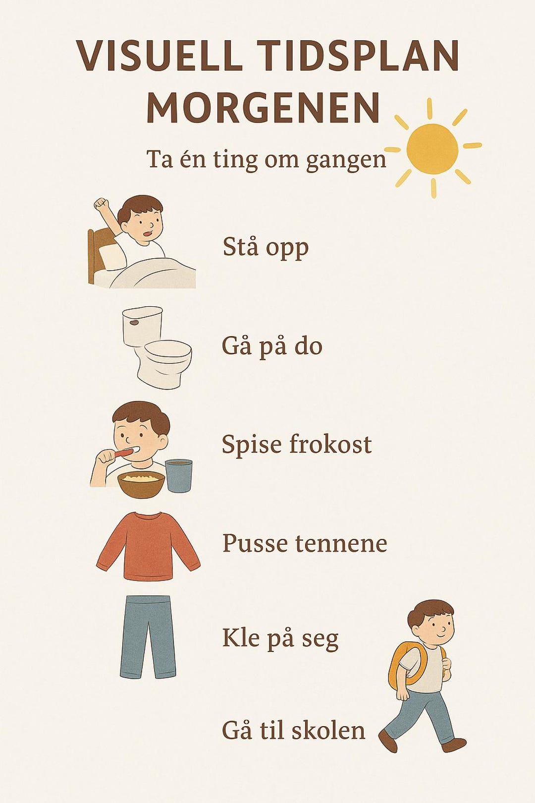 Visual Schedule for Autistic Children | Printable Routine Chart ...