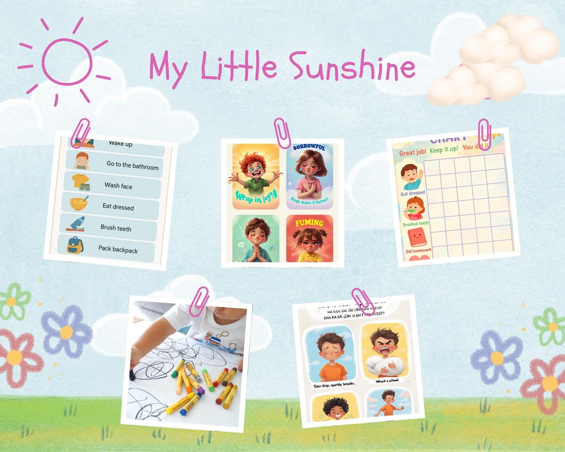 Visual Schedule & Reward Charts for Kids Printable Routine Cards ...