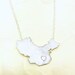 China Map Necklace With Heart Silver China Map Pendant China - Etsy