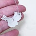 China Map Necklace With Heart Silver China Map Pendant China - Etsy