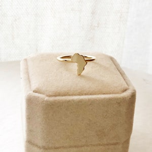 Africa Map Ring, Gold Band, Gold Zambia Map, Africa Map Ring ...