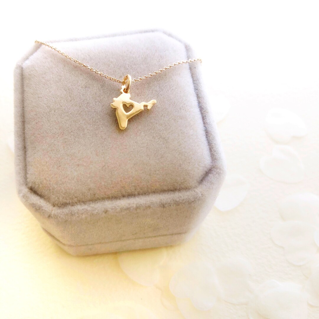 Gold India Map Necklace, 18kt Gold Plated Tiny India Map, Personalized ...
