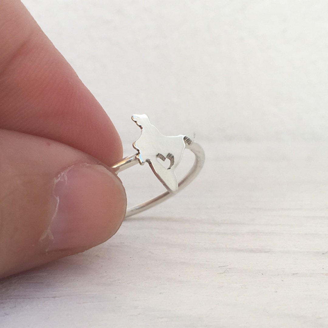 India Map Ring, Custom Ring India, Indian Jewelry, India Shaped, Silver ...