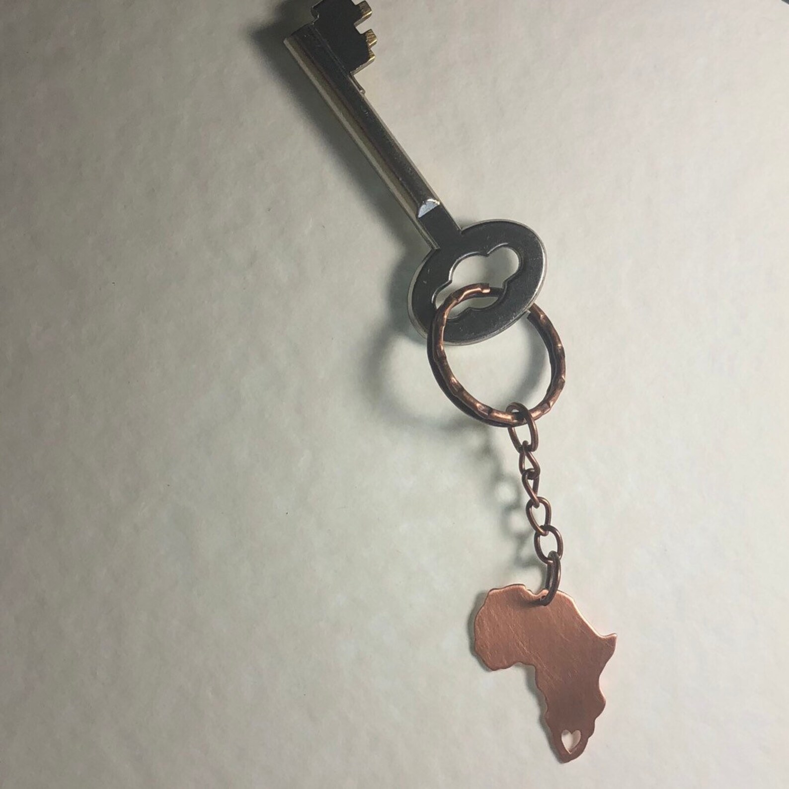 Africa Map Keychain Copper Africa Keychain Father Gift | Etsy