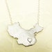China Map Necklace With Heart Silver China Map Pendant China - Etsy