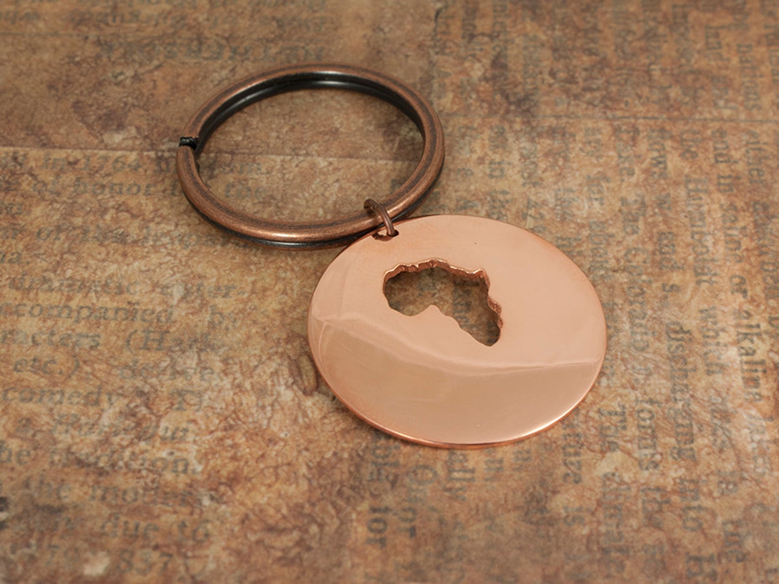 Africa Keychain Copper Keychain Adoption Africa Shape - Etsy