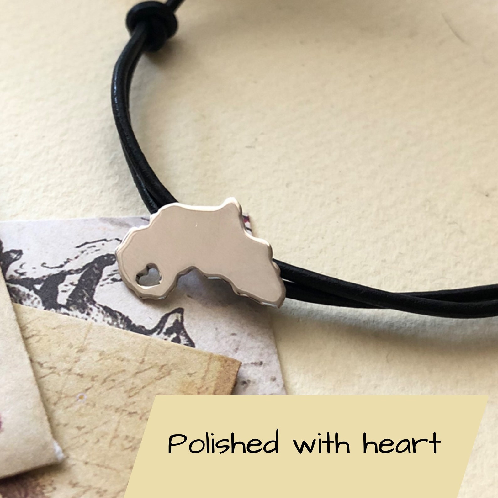 Africa Bracelet Map Africa Map Personalized Silver Bracelet - Etsy