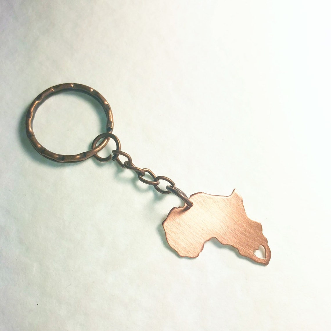 Africa Map Keychain Copper Africa Keychain Father Gift | Etsy
