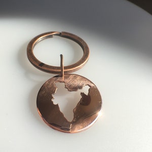 Copper India Map Keychain: Travel Souvenir - Etsy